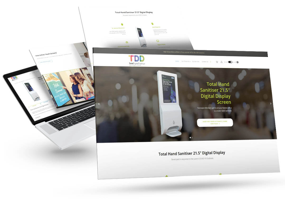 Total Digital Displays UK MMShopyDevs Shopify Portoflio
